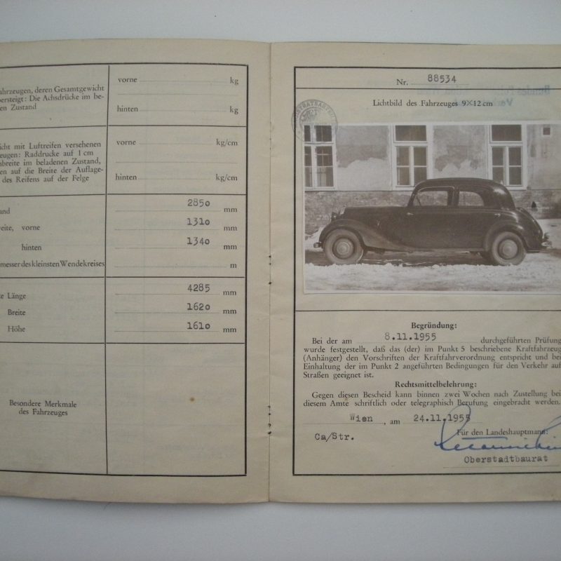 Typenscheine Archive - Oldtimerhandel Allmayer