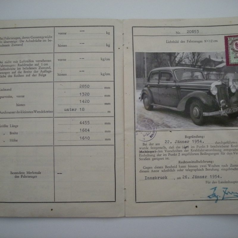 Typenscheine Archive - Oldtimerhandel Allmayer